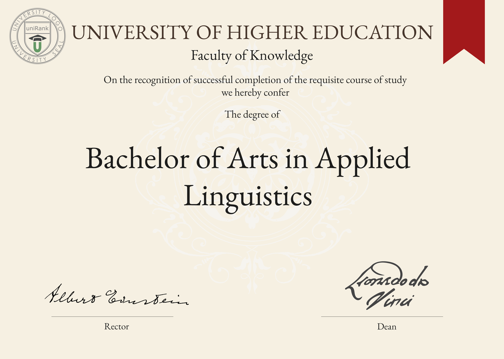 Bachelor of Arts in Applied Linguistics BA in Applied Linguistics