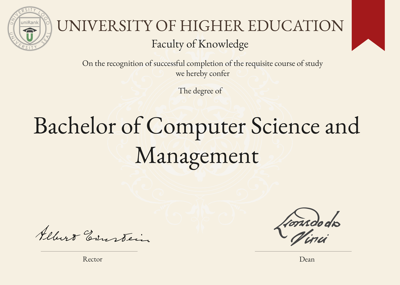 Bachelor of Computer Science and Management BSc in Computer Science and ...