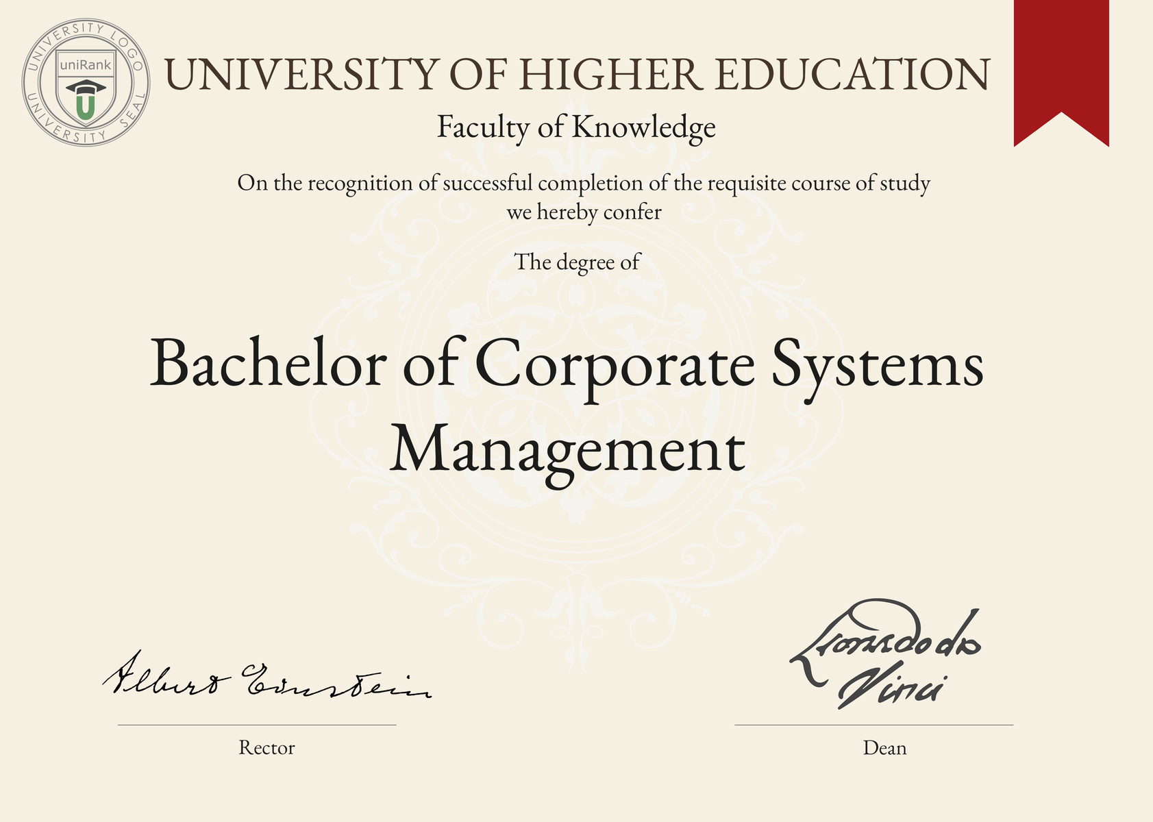Bachelor of Corporate Systems Management BCSM
