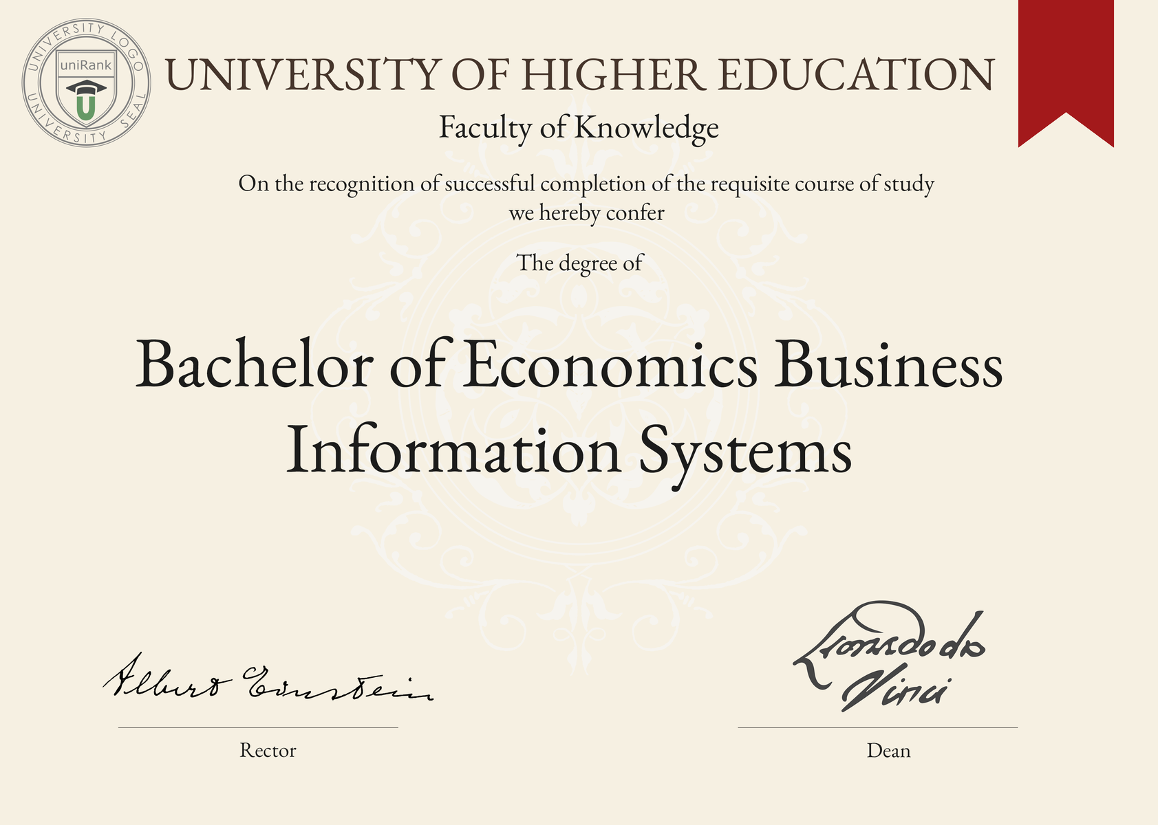 Bachelor of Economics Business Information Systems BEc BIS