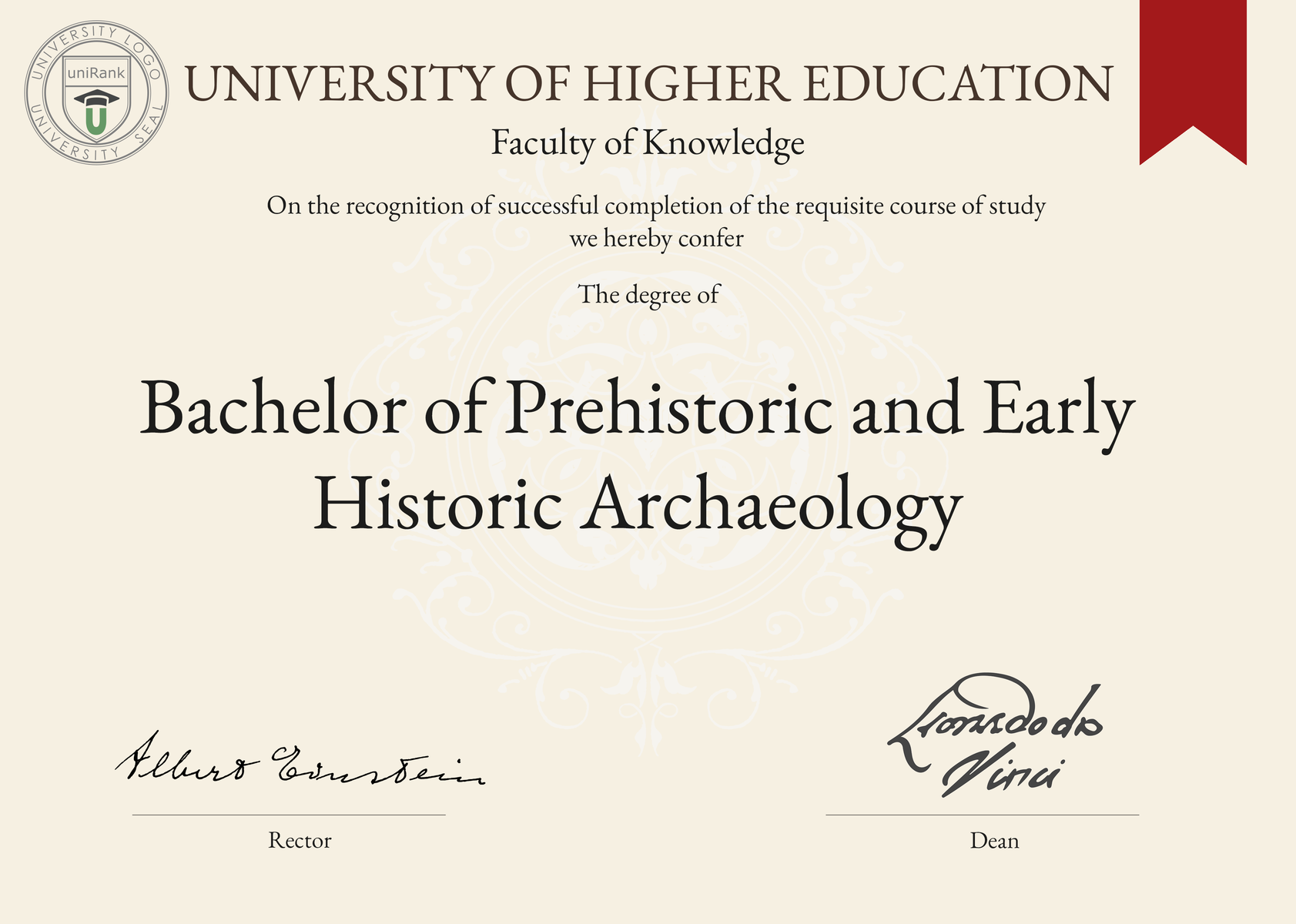 Bachelor of Prehistoric and Early Historic Archaeology B.Prehist ...