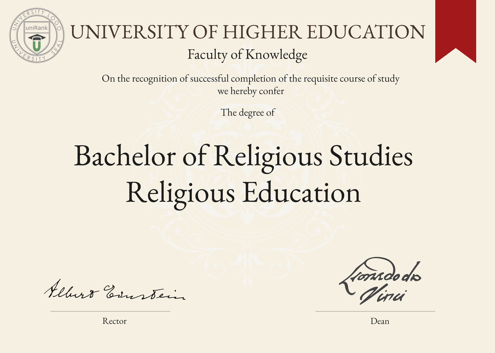 Bachelor of Religious Studies Religious Education B.R.S. Religious ...