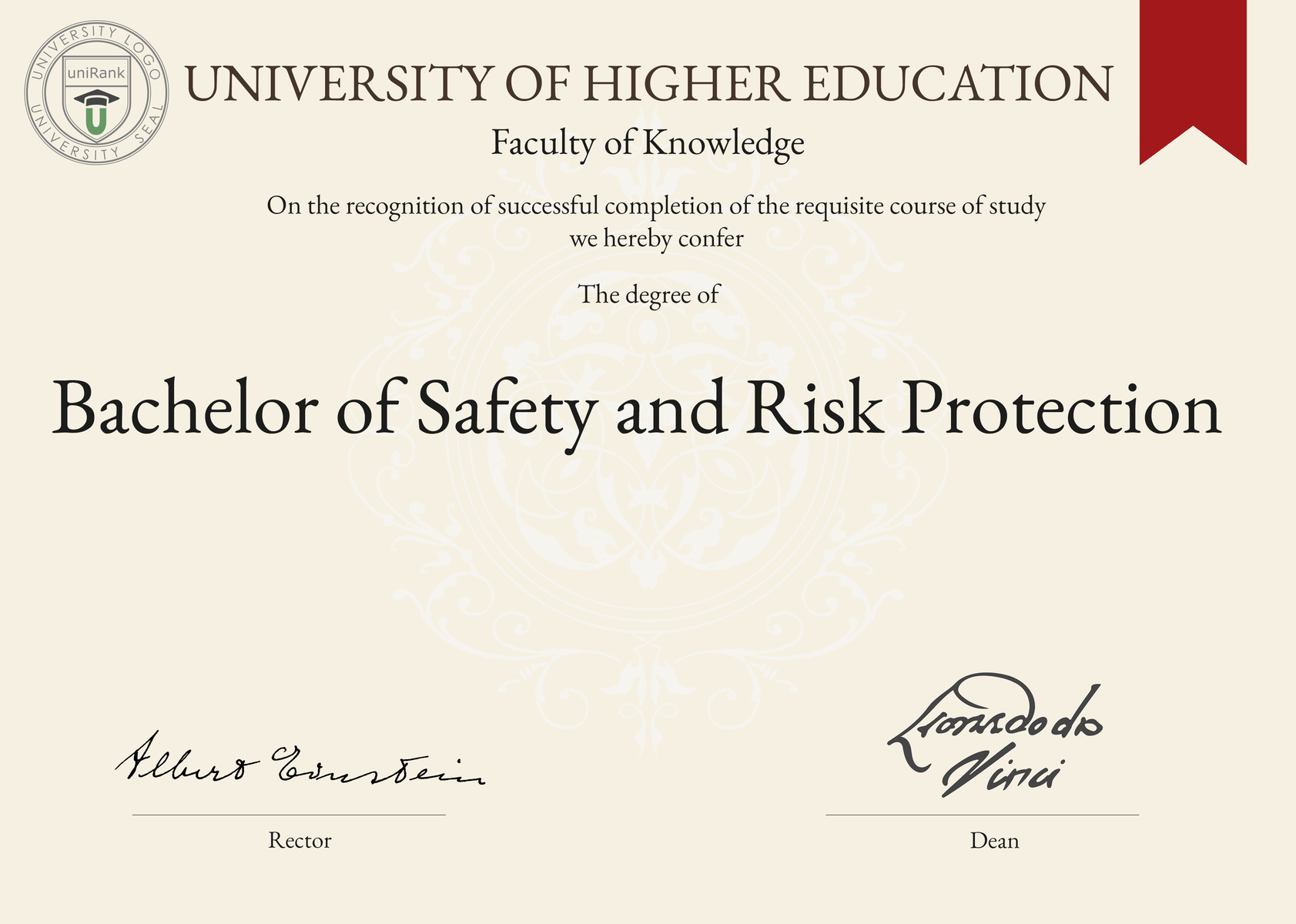 Bachelor of Safety and Risk Protection B.S.R.P.