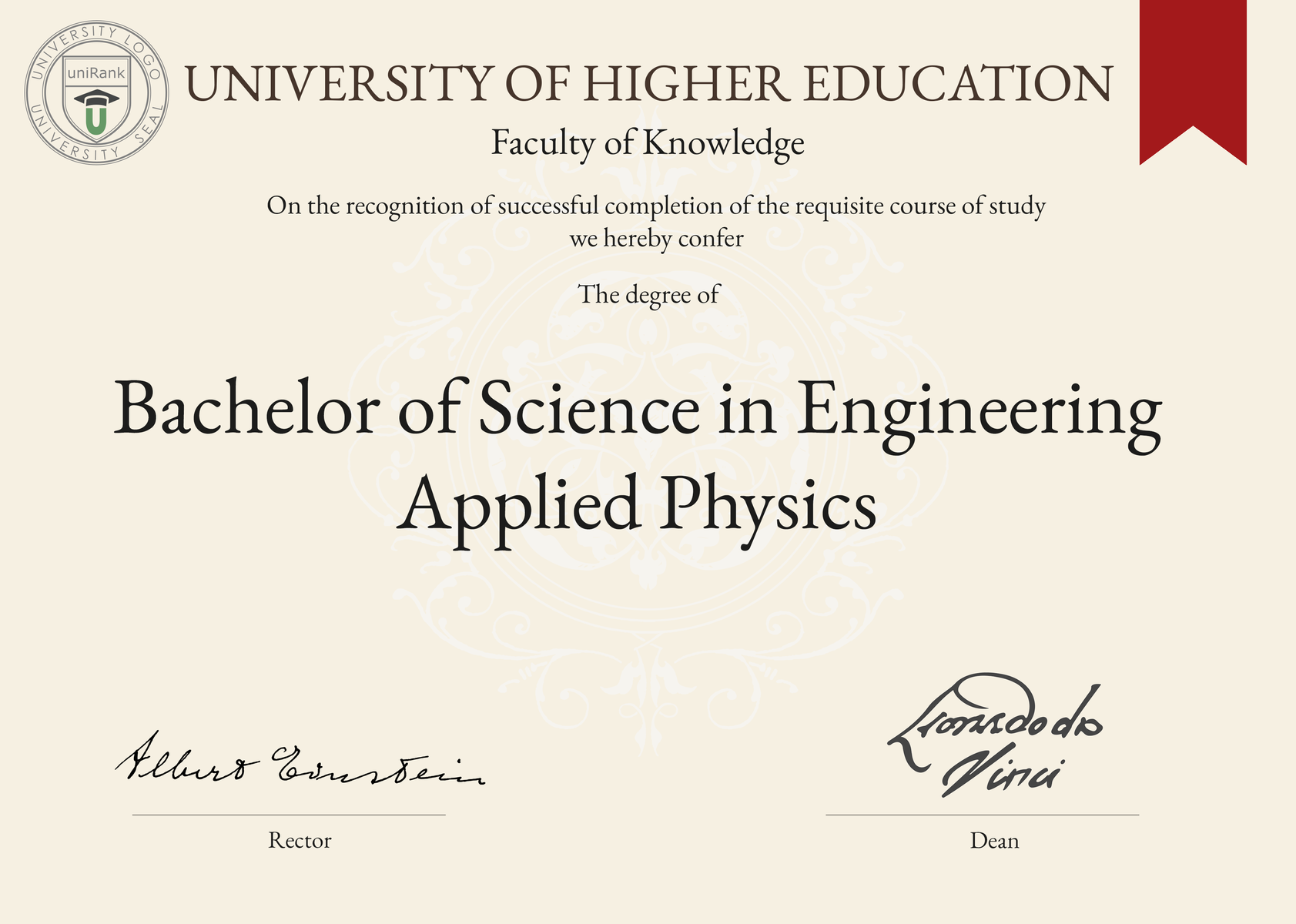 Bachelor of Science in Engineering Applied Physics BSc Eng Applied Physics