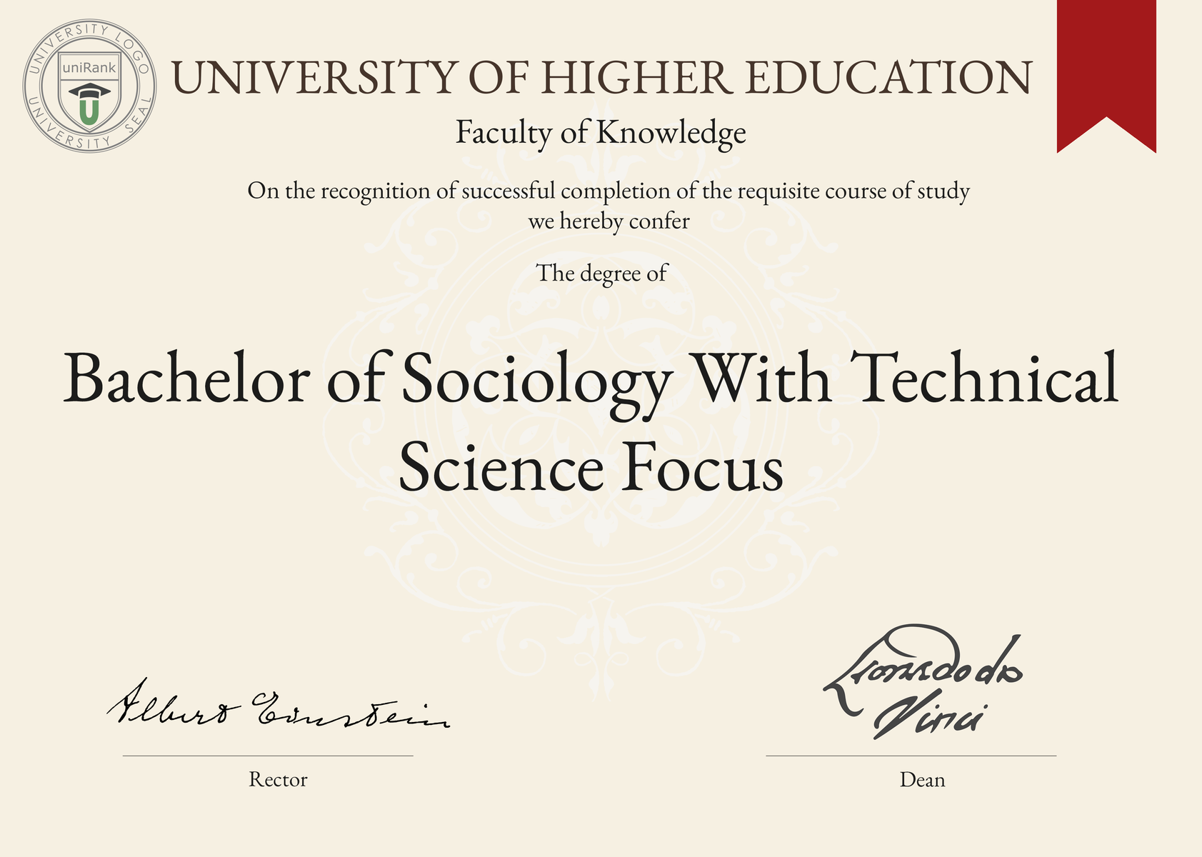 Bachelor of Sociology with Technical Science Focus B.Soc.Tech