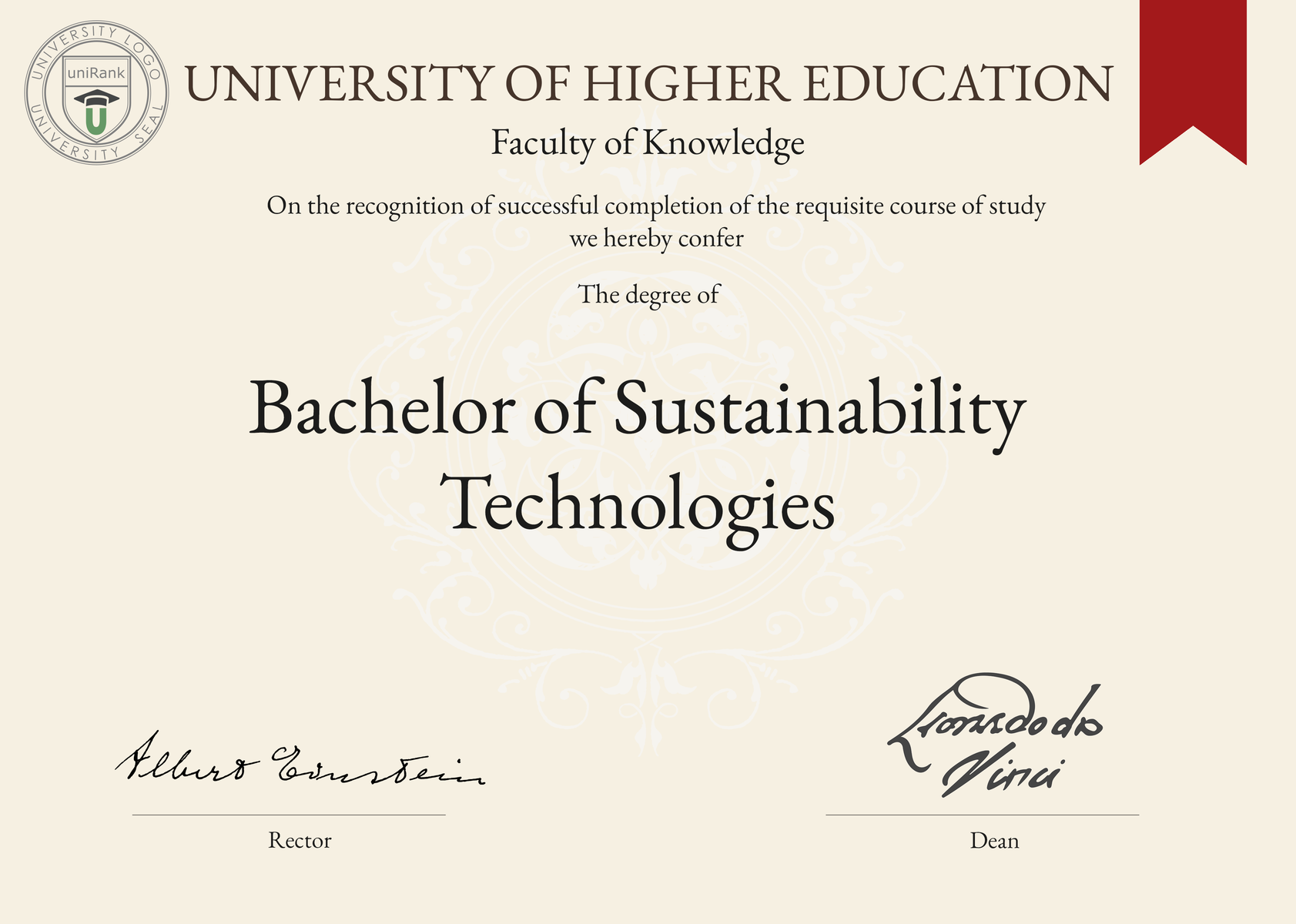 Bachelor of Sustainability Technologies B.S.T.