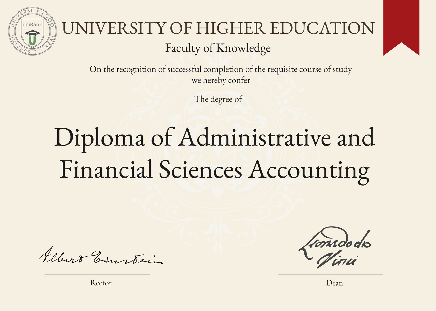 Diploma of Administrative and Financial Sciences Accounting Dip. Admin ...
