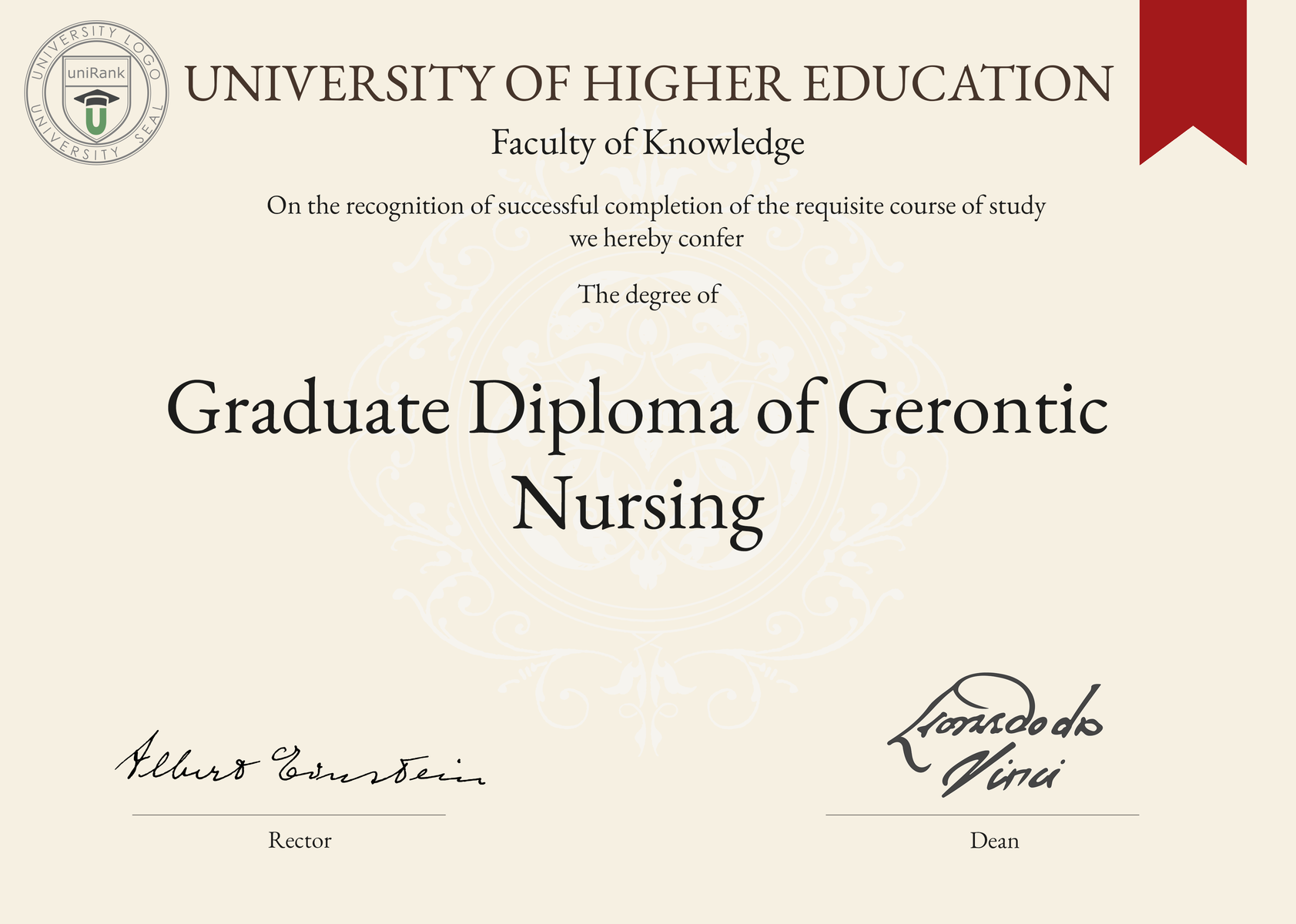 Graduate Diploma of Gerontic Nursing Grad. Dip. Gerontic Nursing