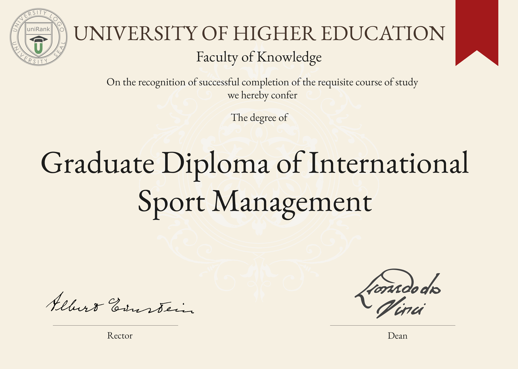 Graduate Diploma of International Sport Management Grad. Dip. Int ...