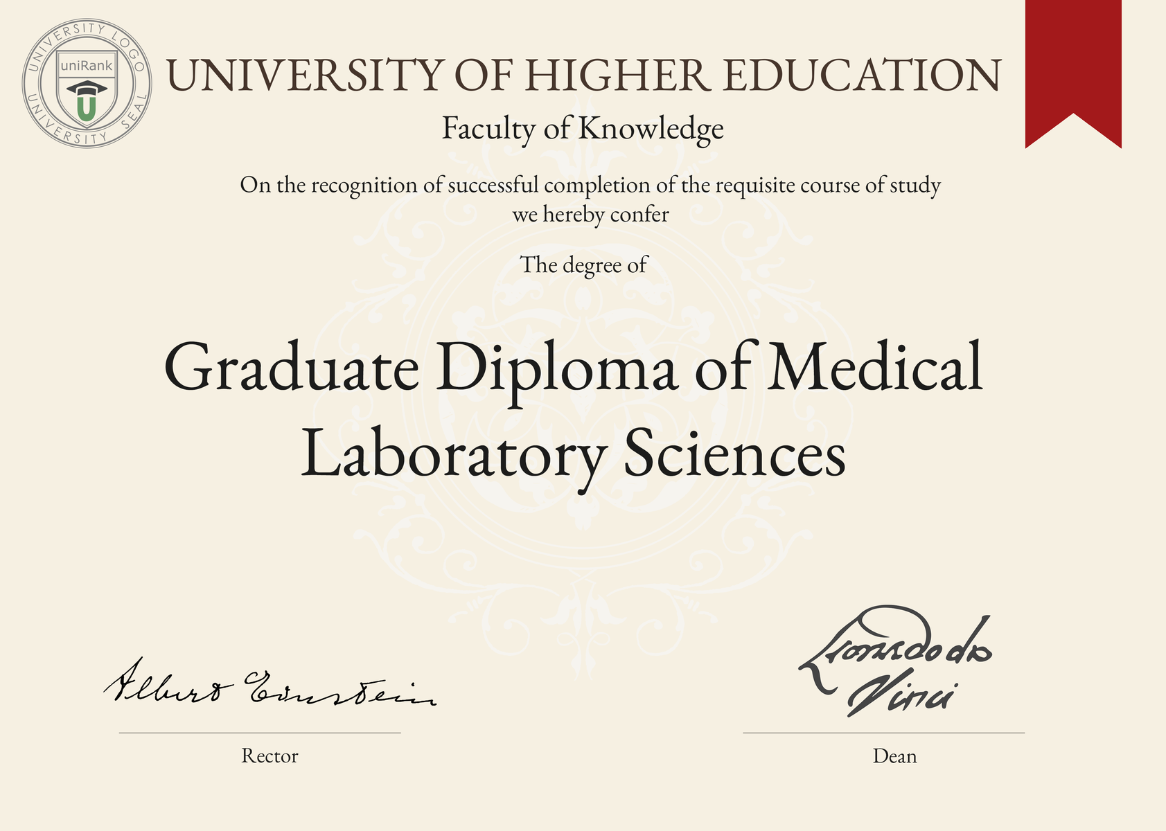 Graduate Diploma of Medical Laboratory Sciences Grad. Dip. Med. Lab ...