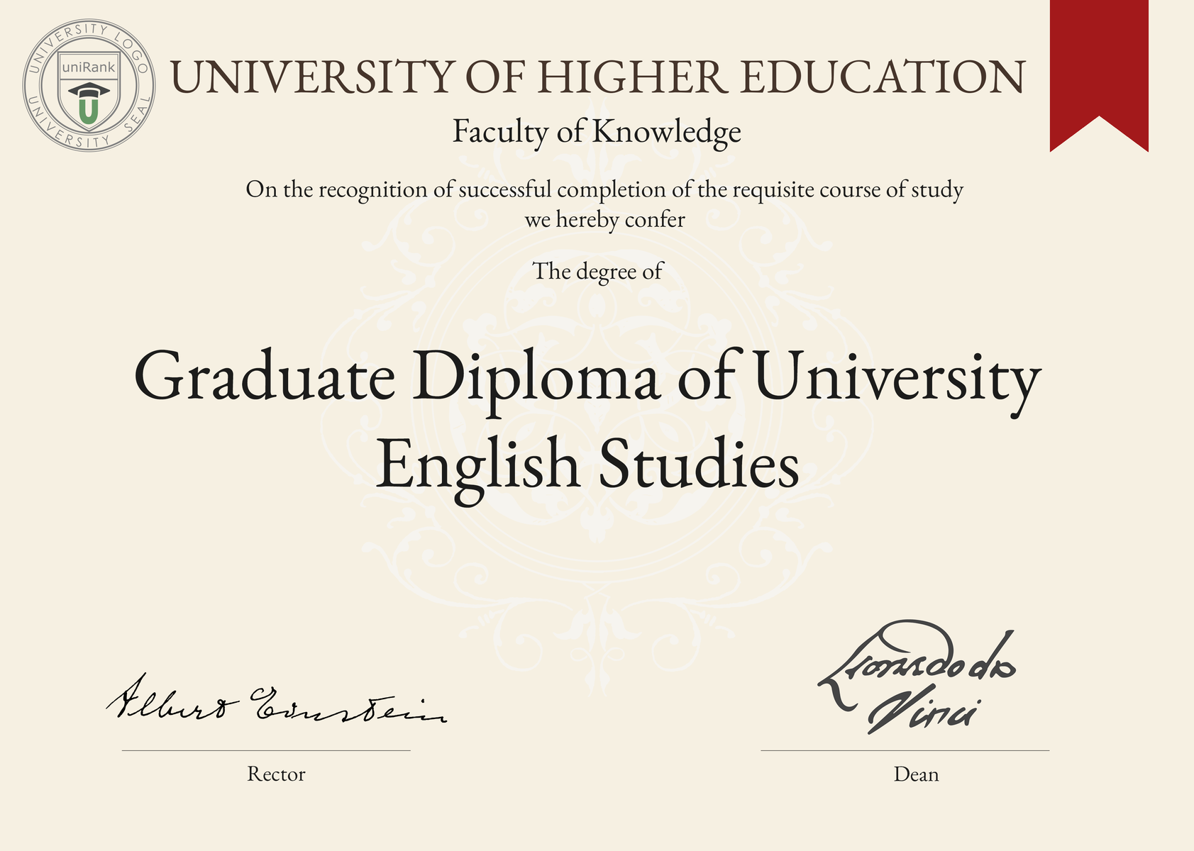 Graduate Diploma of University English Studies Grad. Dip. Univ. English ...