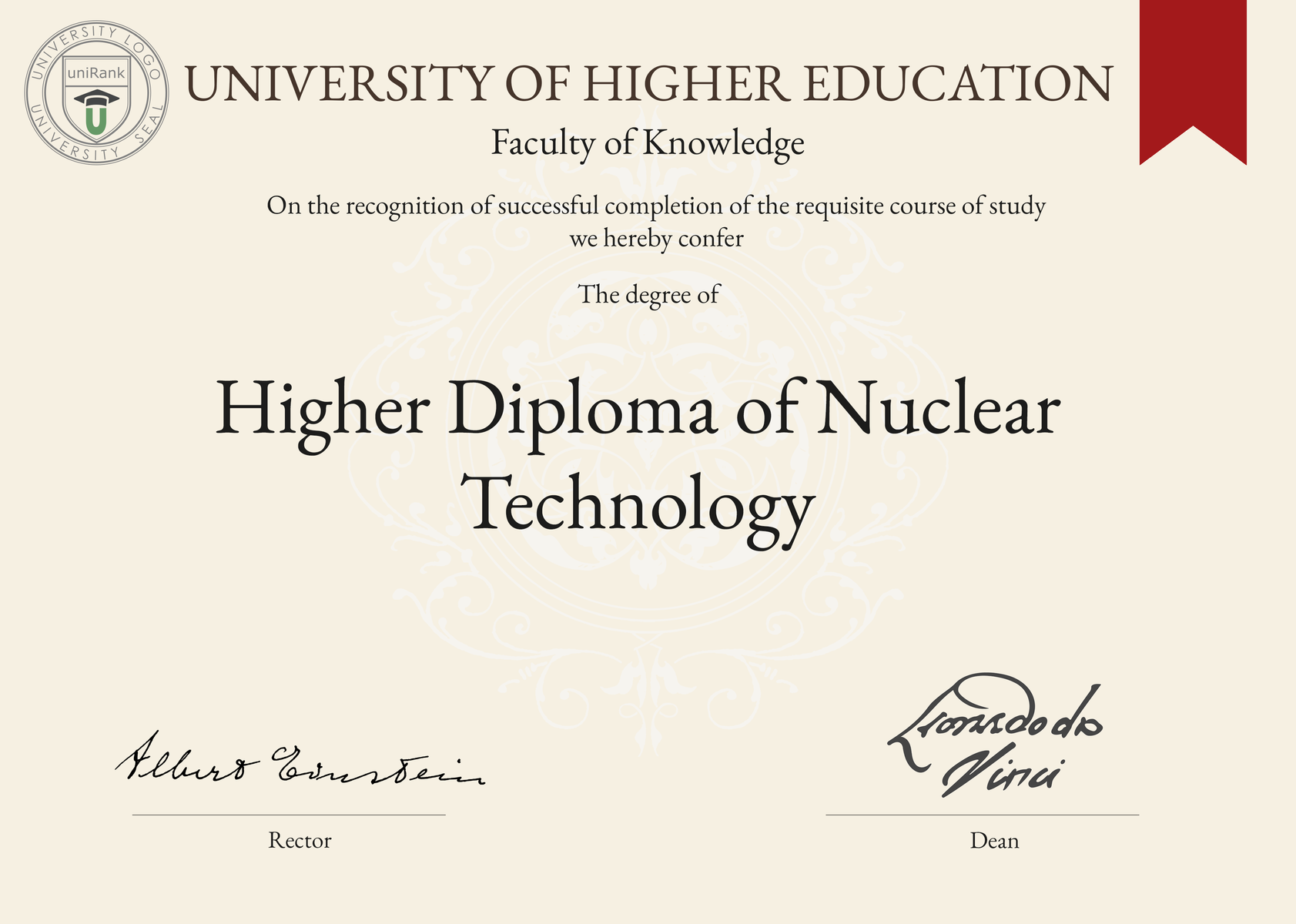 Higher Diploma of Nuclear Technology HDNT