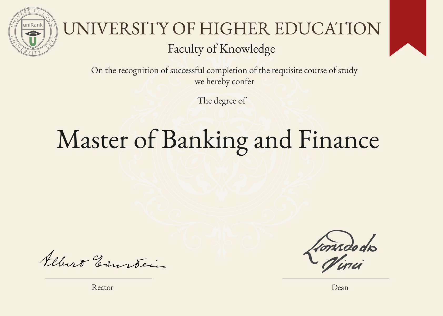 Master of Banking and Finance MBF