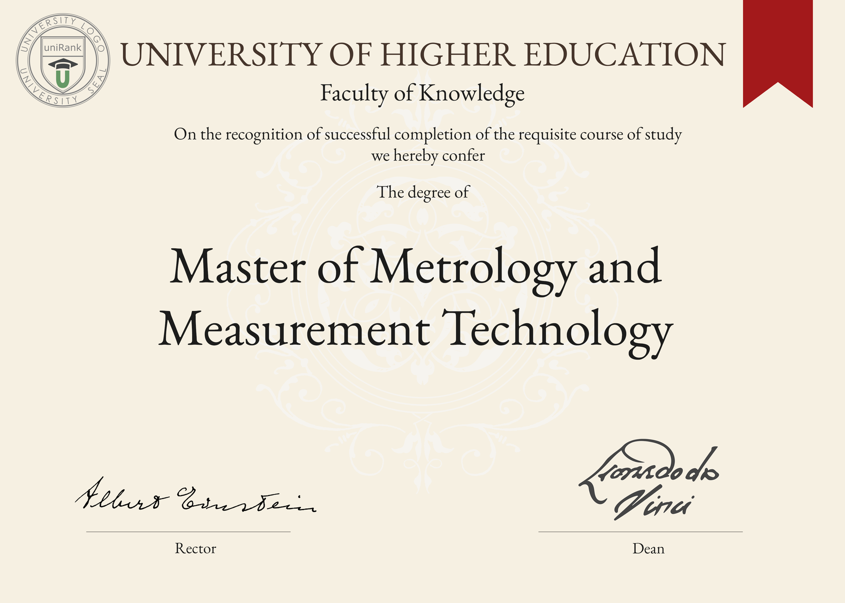 Master of Metrology and Measurement Technology MMT | uniRank.org