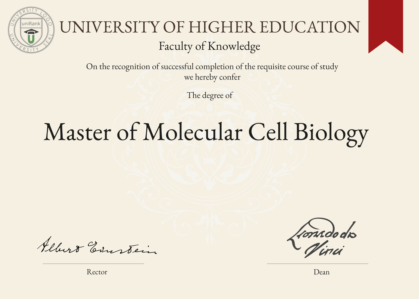 Master of Molecular Cell Biology M.M.C.B.