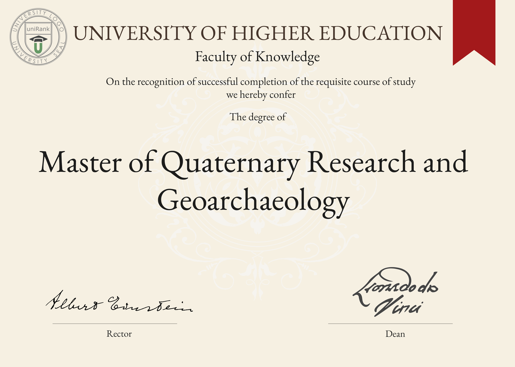 Master of Quaternary Research and Geoarchaeology MQRG | uniRank.org