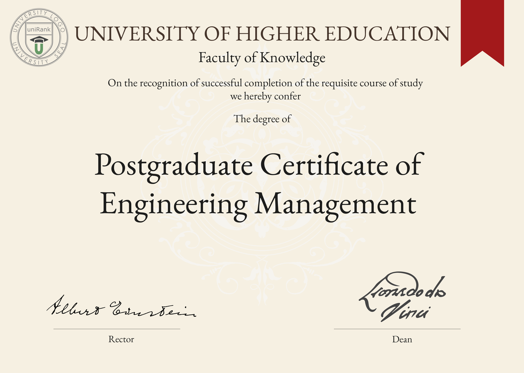 Postgraduate Certificate of Engineering Management PGCEM | uniRank.org