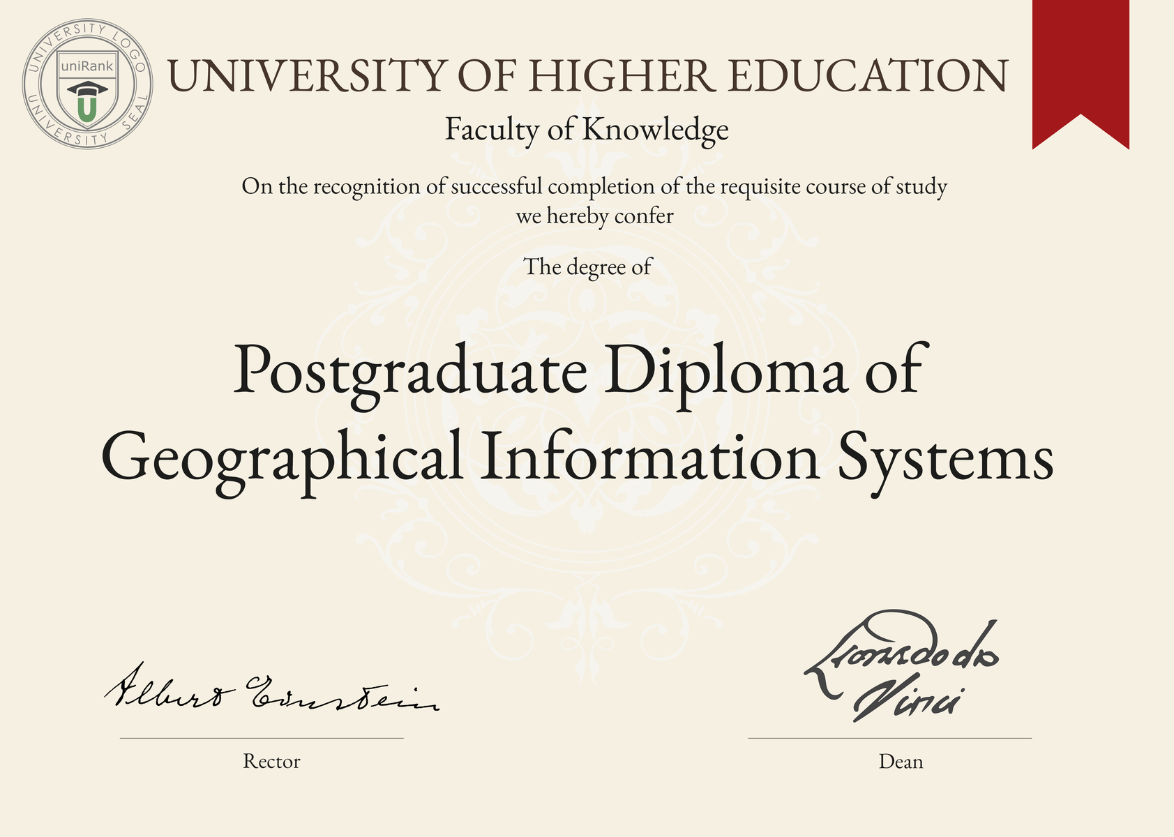 Postgraduate Diploma of Geographical Information Systems PGDipGIS